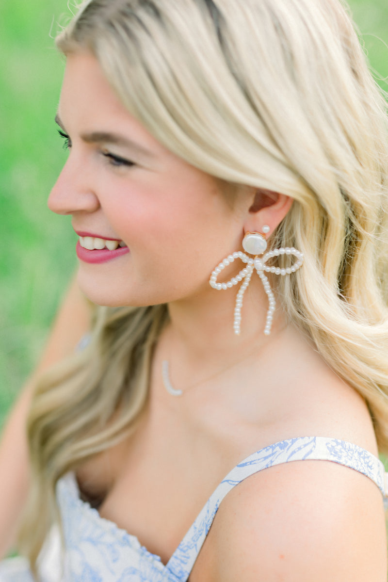 Pearl + Large 2 Loop Pearl Bows – Vivian Drew